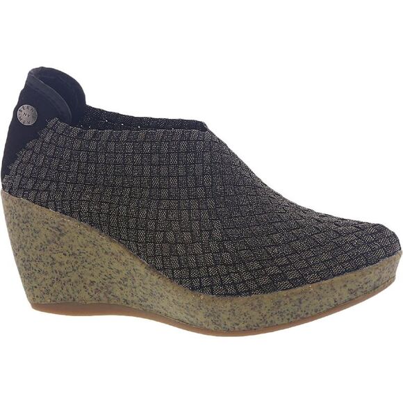 bernie mev. | Shoes | Bernie Mev Womens Sexy Metallic Woven Slip On ...